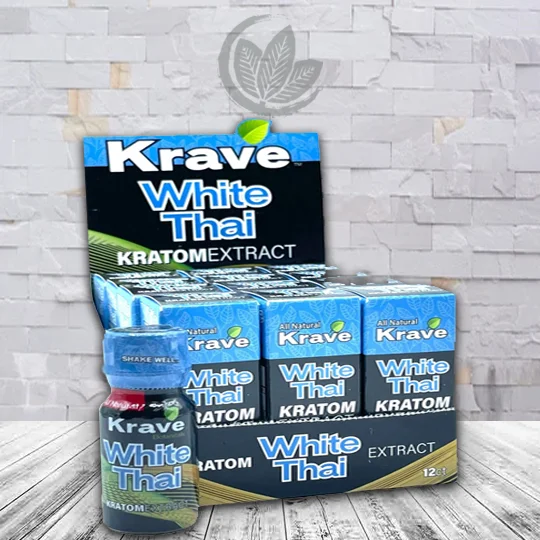 Krave Botanicals White Thai Kratom Extract Shot - Great Kratom Shop